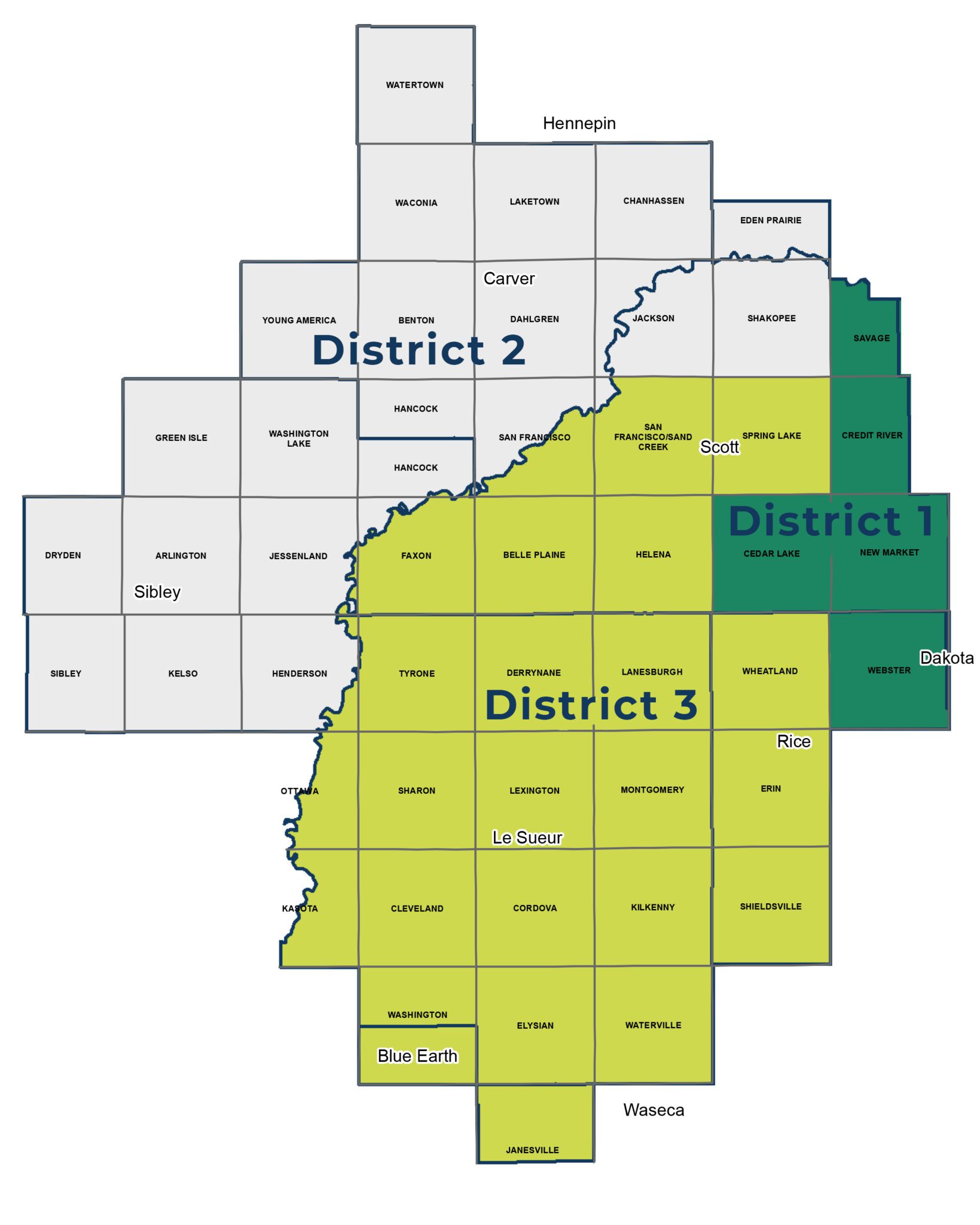 MVEC District Map - Minnesota Valley Electric